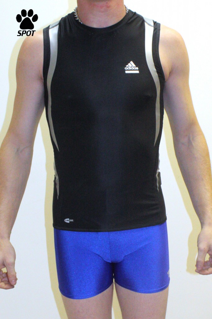 Adidas Black Techfit powerweb vest | ZentaiSpot