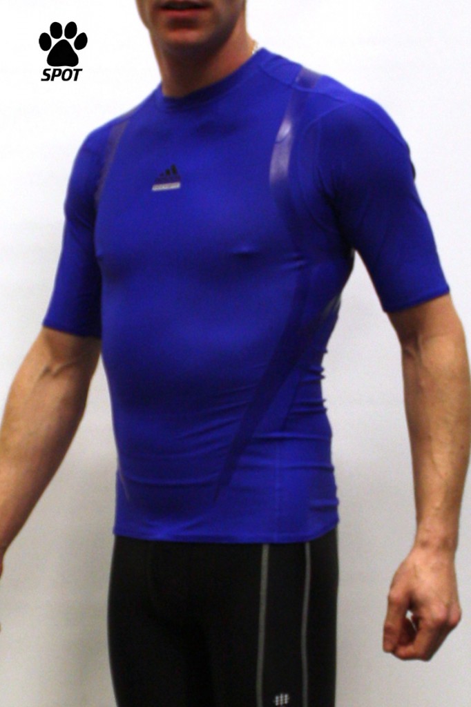 Blue Adidas Techfit T-shirt | ZentaiSpot